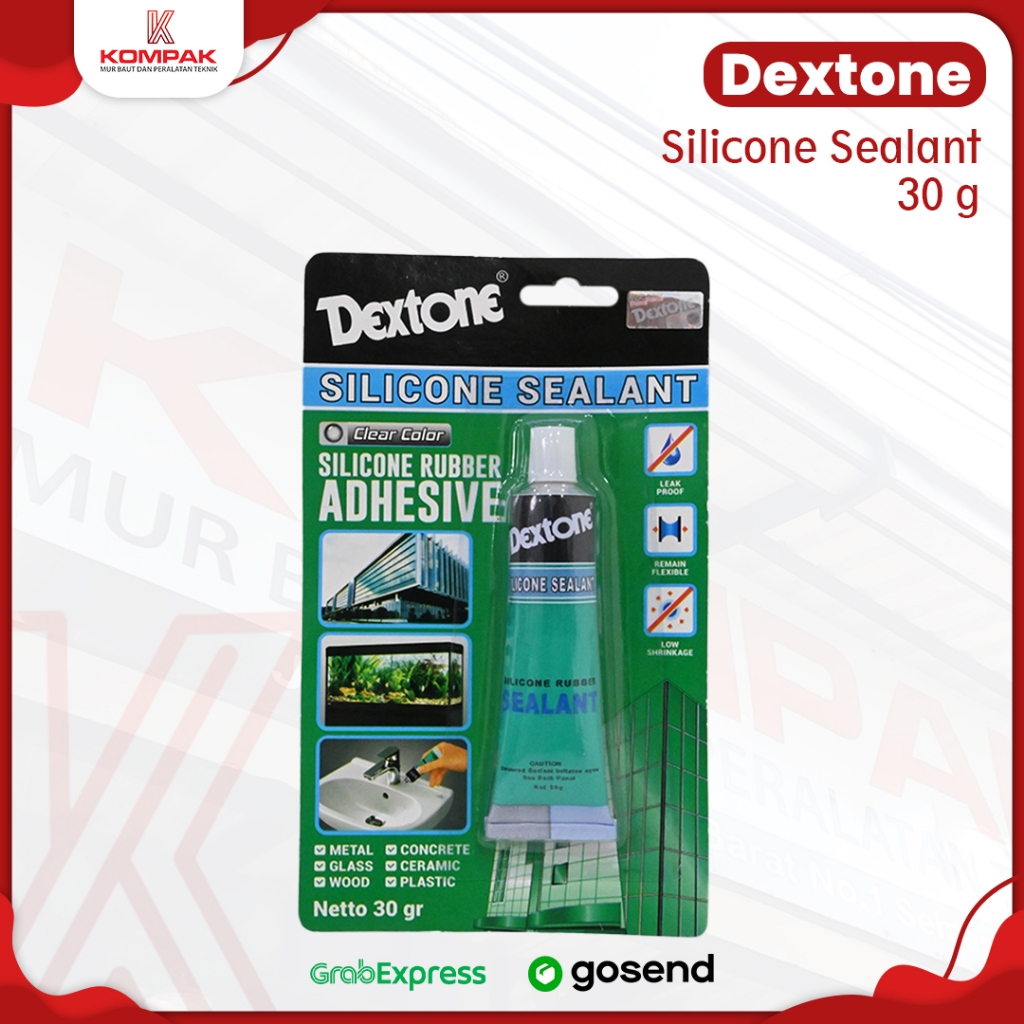 Jual LEM DEXTONE SILICONE SEALENT KECIL / LEM KACA BENING 30GR LEM ...