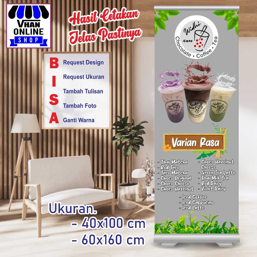 Jual Cetak Spanduk Banner Custom Warung Minuman Keren Bagus | Shopee ...
