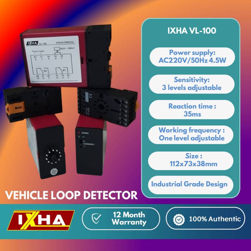 Jual Vehicle Loop sensor detector IXHA VL 100 vld merah 220v Garansi 12 ...