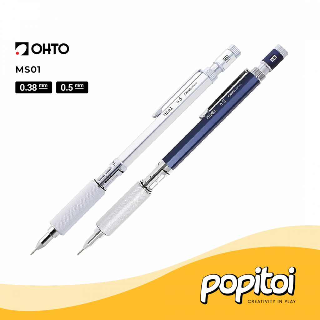 Jual OHTO MS01 Mechanical Pencil 0.3 0.5 mm Pensil Mekanik Cetek Gambar | Shopee Indonesia