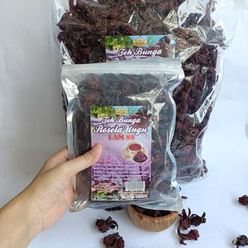 Jual TEH BUNGA ROSELLA UNGU - KEMASAN 100GR | Shopee Indonesia