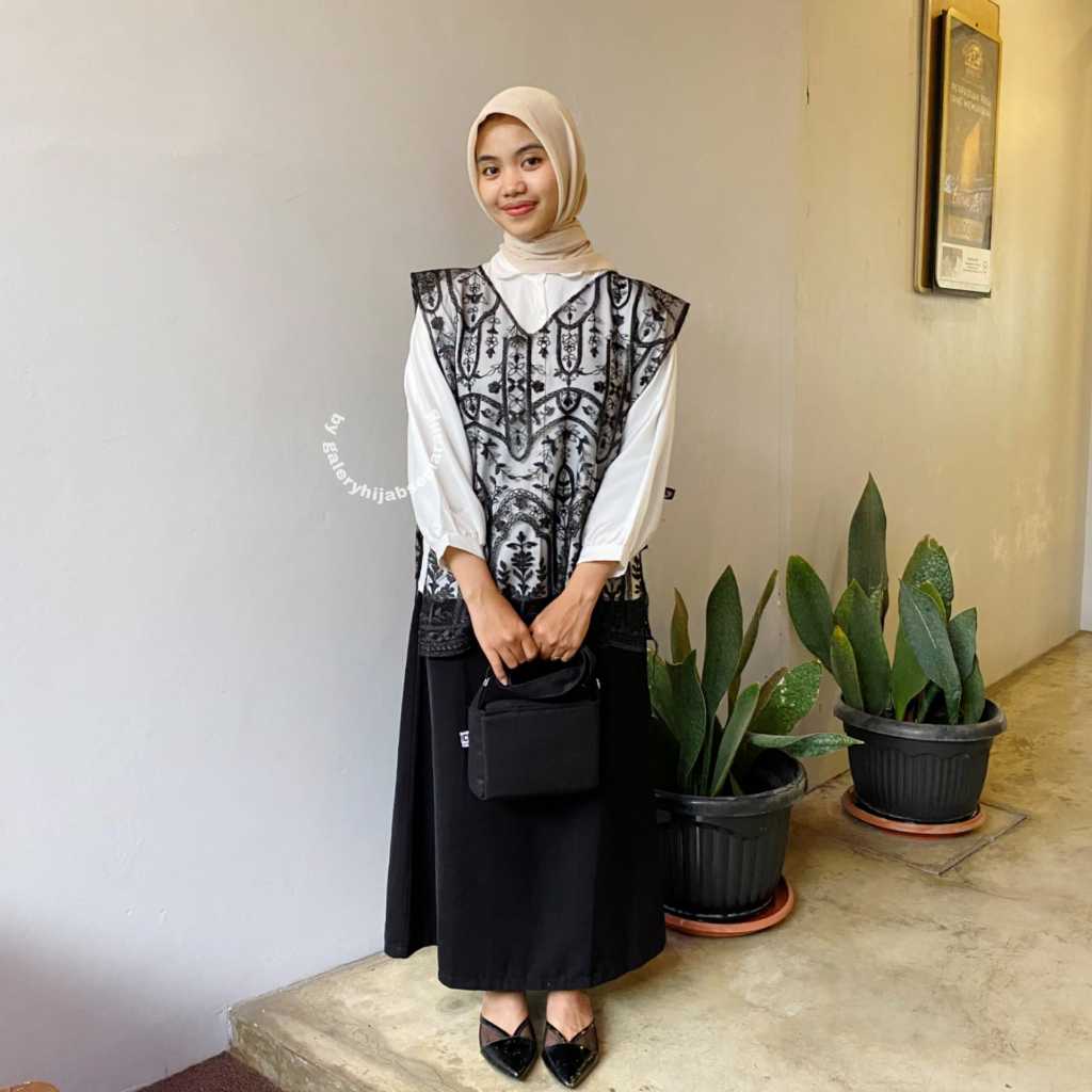 Jual VEST BURKAT TALI PREMIUM / VEST BRUKAT TALI/ LACE ROMPI BRUKAT ...