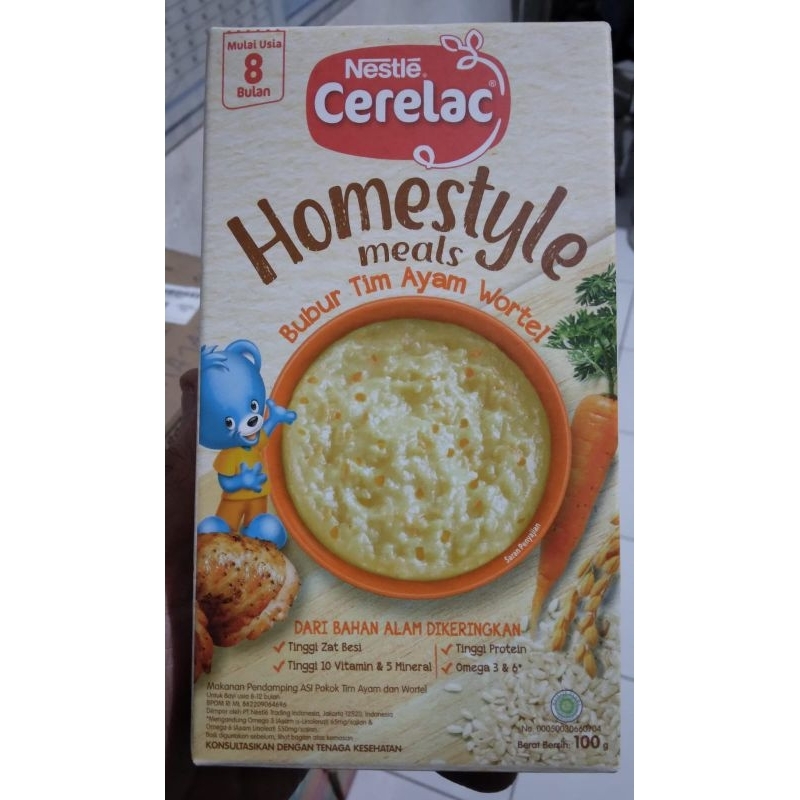 Jual NESTLE CERELAC HOMESTYLE AYAM WORTEL 100G | Shopee Indonesia