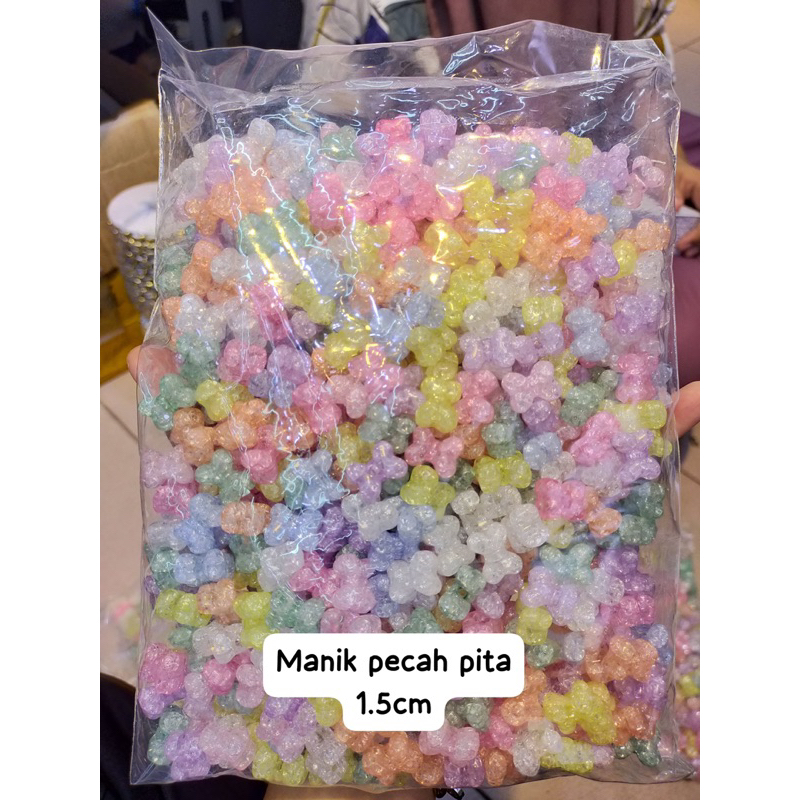 Jual manik pecah PITA 2 cm dan Love gembul retak mix warna | Shopee ...