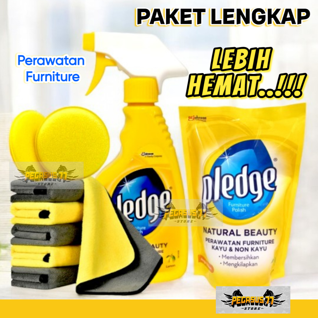 Jual PLEDGE FURNITURE POLISH LEBIH HEMAT PAKET LENGKAP NATURAL BEAUTY ...