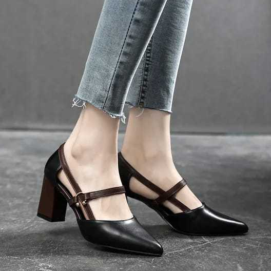 Jual High Heels Wanita Chungky Ring Sepatu Pantopel Kerja Modis ...