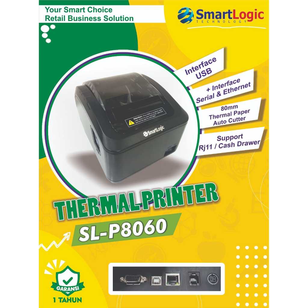 Jual PRINTER KASIR THERMAL 80MM SMARTLOGIC SL-P8060 | Shopee Indonesia