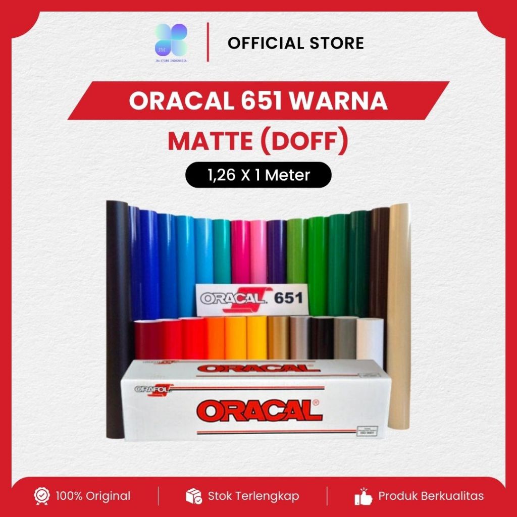 Jual Oracal 651 Warna MATTE 1 Meter Lengkap Stiker Kualitas Terbaik ...