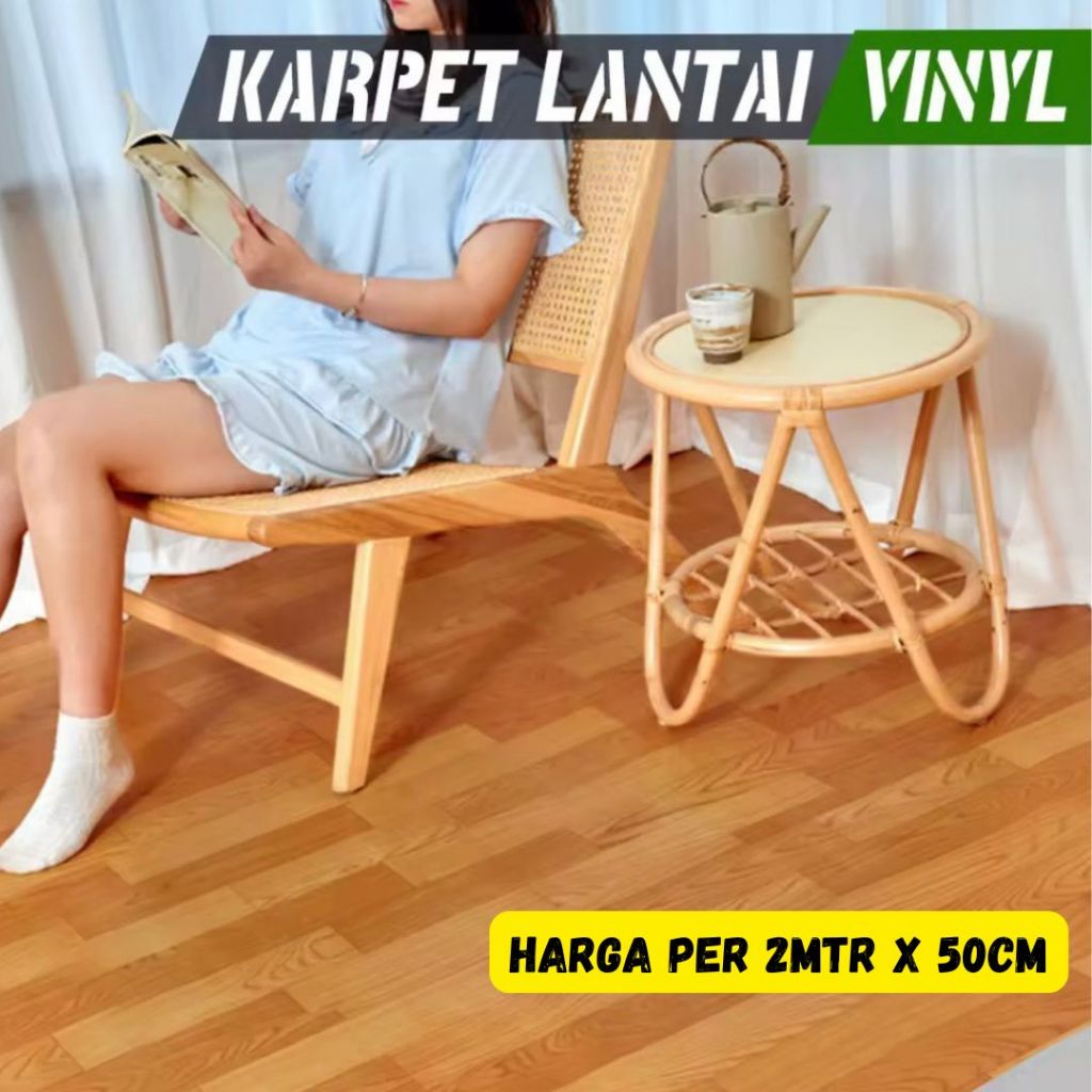Jual Karpet Lantai Vinyl Motif Kayu Lebar 2 Mtr Tebal 0,7MM Best ...