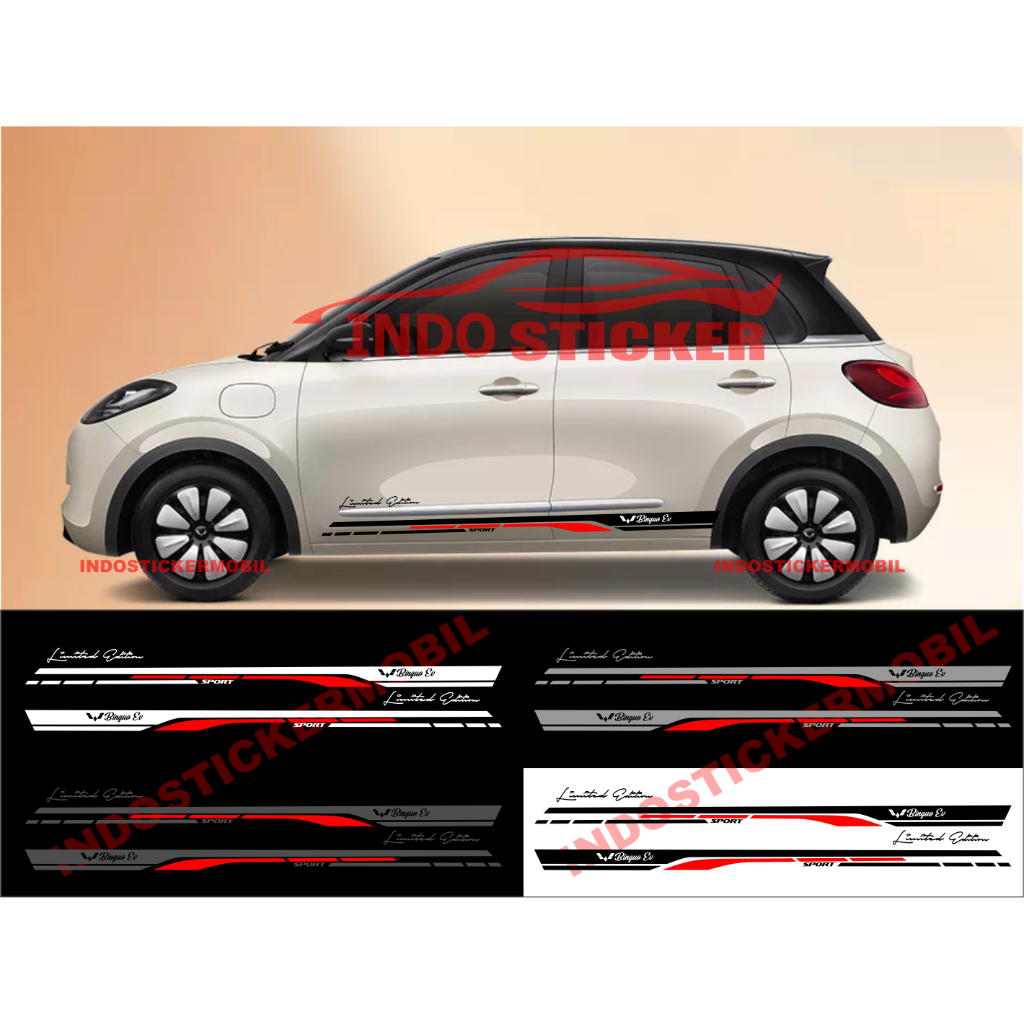 Jual sticker mobil wuling binguo ev cutting stiker list mobil binguo ev ...