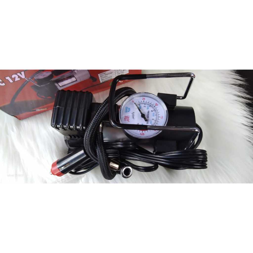 Jual Pompa Ban Mini Elektrik 100PSI Heavy Duty Air Compressor Kompresor ...