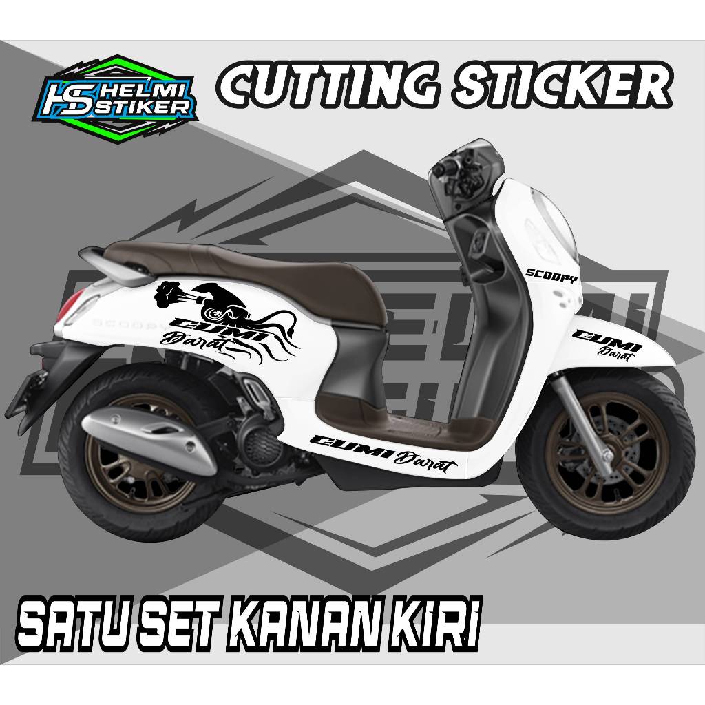 Jual CUTTING STICKER/STRIPING HONDA SCOOPY 2020-2023 CUMI DARAT ...