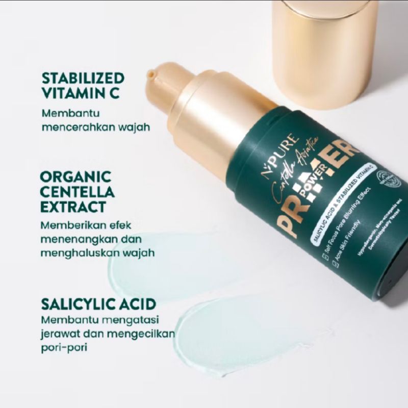 Jual Npure Cica Power Primer Serum acne skin kulit Centella Asiatica ...
