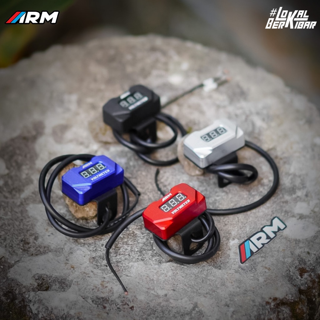 Jual ARM ARUMI VOLTMETER AKI MOTOR DIGITAL UNIVERSAL FULL CNC | Shopee ...