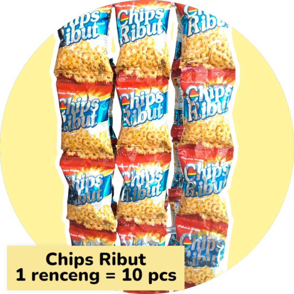 Jual SNACK CHIPS RIBUT (1 RENCENG = 10 PCS) | Shopee Indonesia