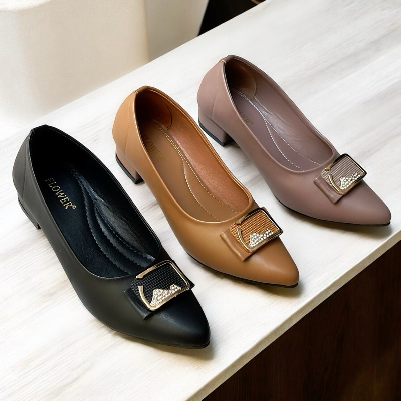 Jual Basic Elegant Fantofel Wanita MHD04 3cm - Sepatu Ballerina ...