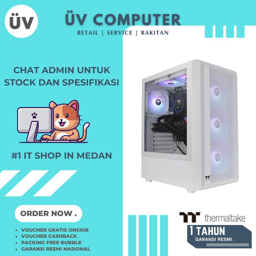 Jual Casing Gaming PC Komputer Thermaltake View 200 TG ARGB RGB | Mid ...