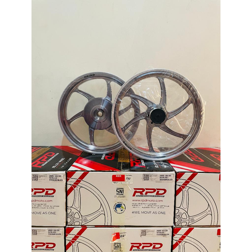 Jual Velg RPD SKYBLADE Vario 160 CBS Titanium Silver/Orange | Shopee ...