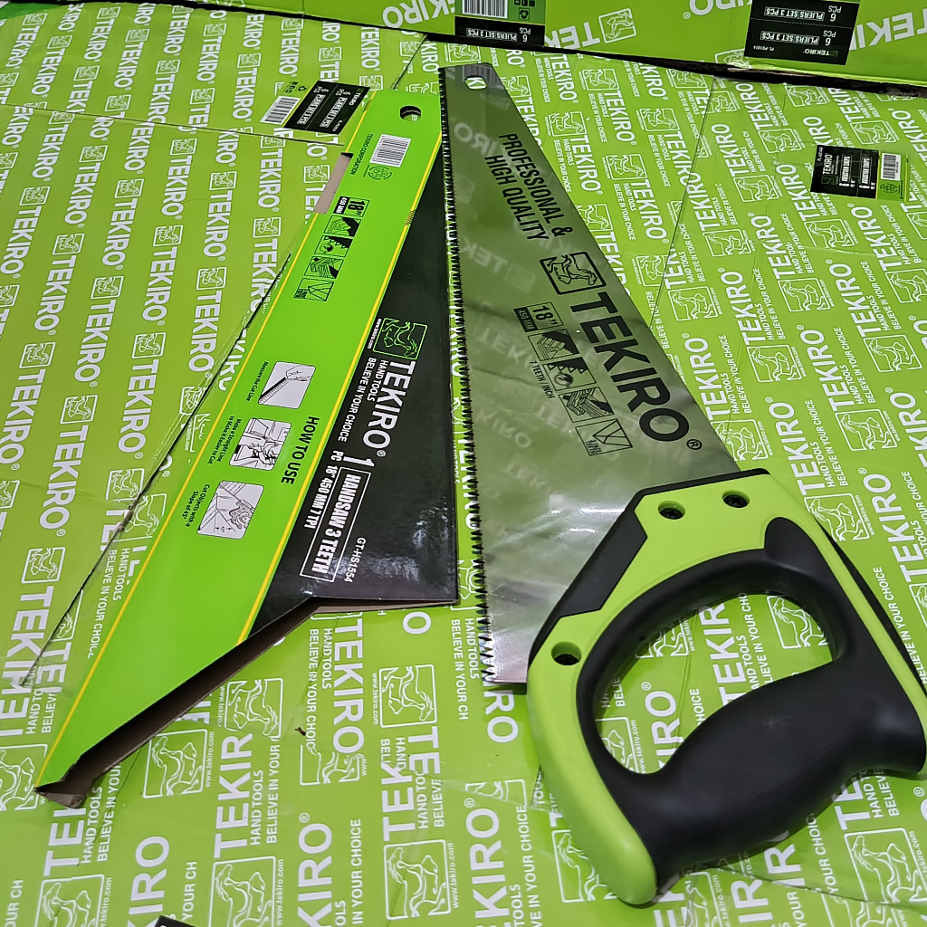 Jual Gergaji Tangan Gagang Tpr 3 Mata 18 Inch Tekiro | Shopee Indonesia