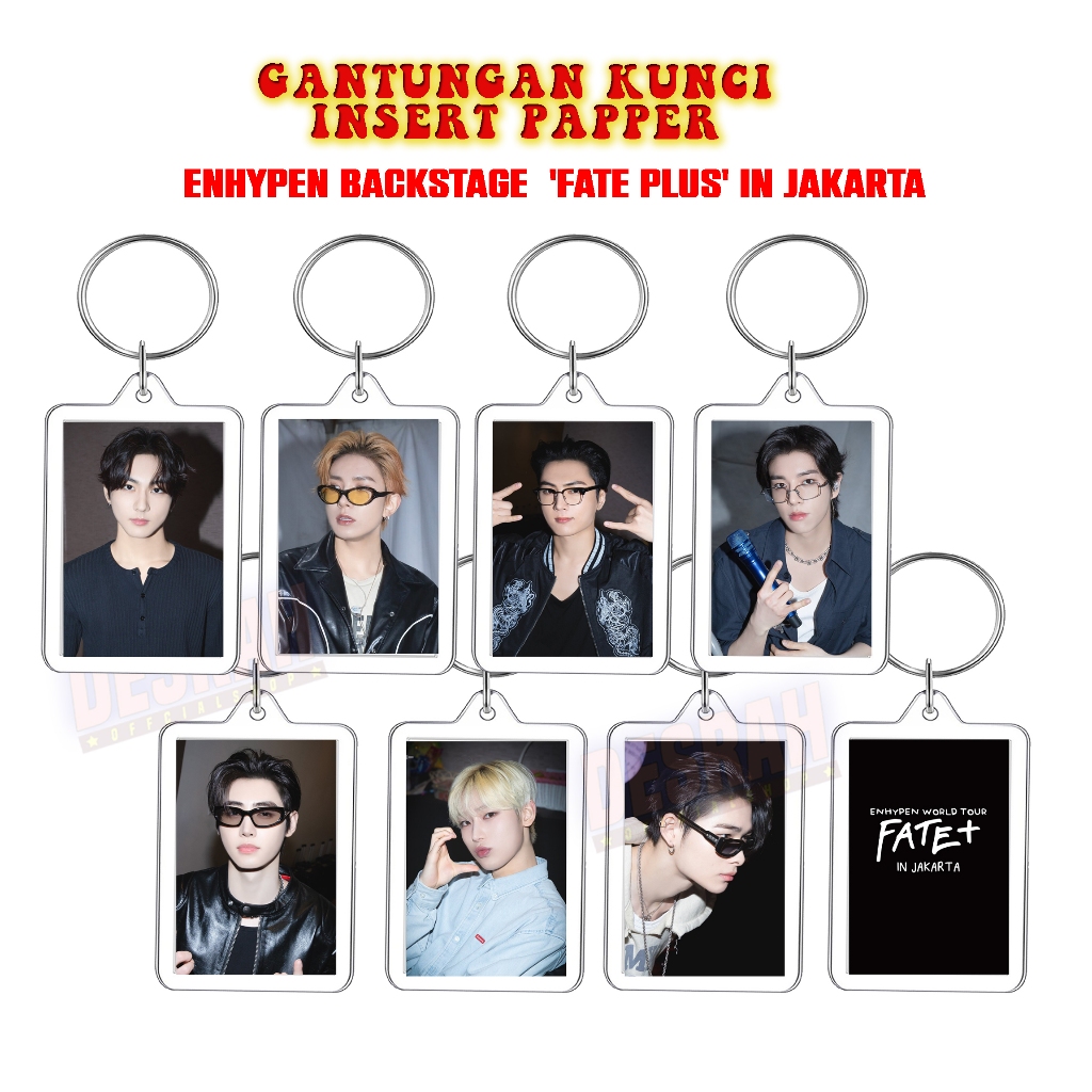 Jual Gantungan Kunci insert paper kpop enha BACKSTAGE fate plus jakarta ...