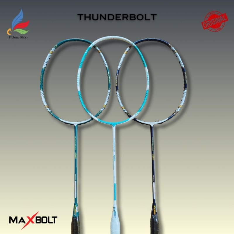 Jual Raket Badminton Maxbolt Thunderbolt 35 Lbs Original | Shopee Indonesia