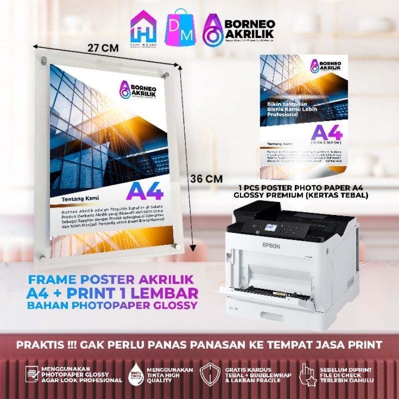 Jual WALL SIGN DINDING DISPLAY PROMOSI FRAME FOTO AKRILIK POSTER ...