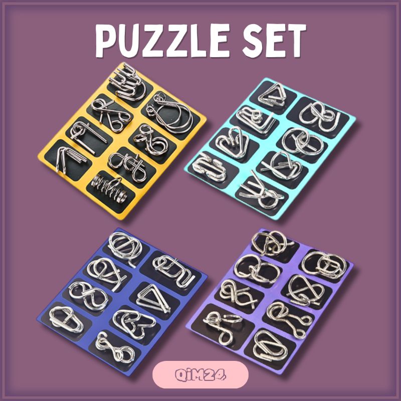 Jual Metal Puzzle - Trik Unlock Puzzle 8 in 1 - Brain Teaser Puzzle IQ ...