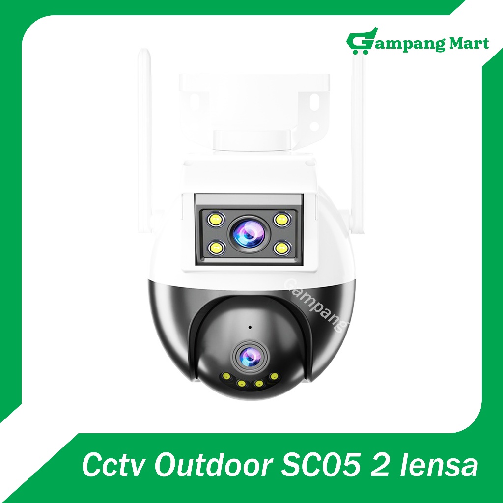 Jual Cctv Outdoor SC05 2 lensa Ganda 5X Zoom PTZ Luar Ruangan Tahan Air ...