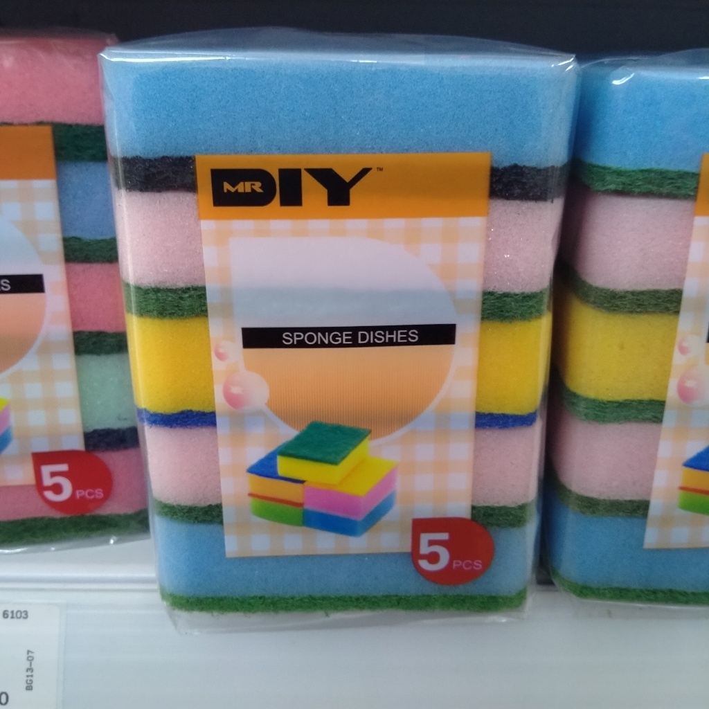 Jual Spons Busa Cuci Piring isi 5 pcs Sabut Spons Cuci Serbaguna ...