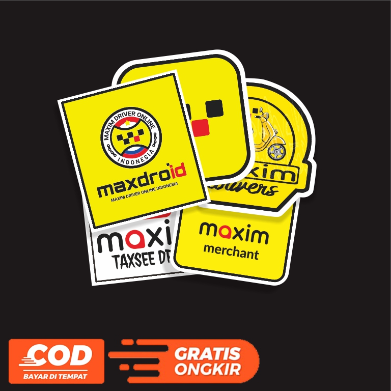 Jual stiker maxim/stiker logo maxim/stiker ojek on line maxim | Shopee ...