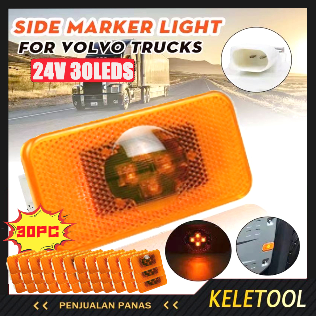 Jual 30pcs Lampu Sein Samping Truk LED Lampu Variasi Truk Lampu Volvo Lampu Truk Lampu Led ...