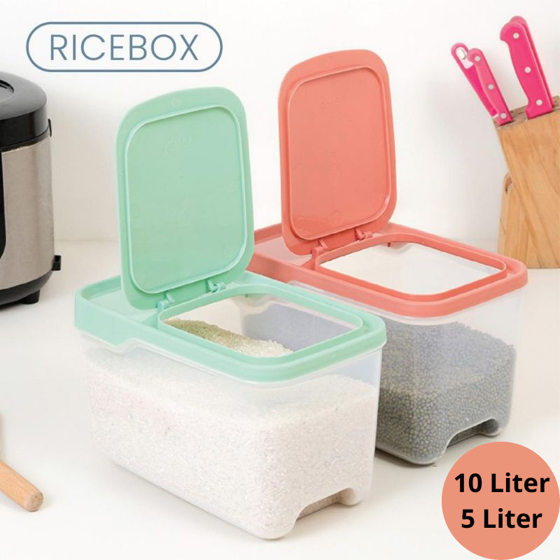 Jual Tempat Beras Kacang 5kg 10kg Rice Box Tempat Penyimpanan Makanan ...