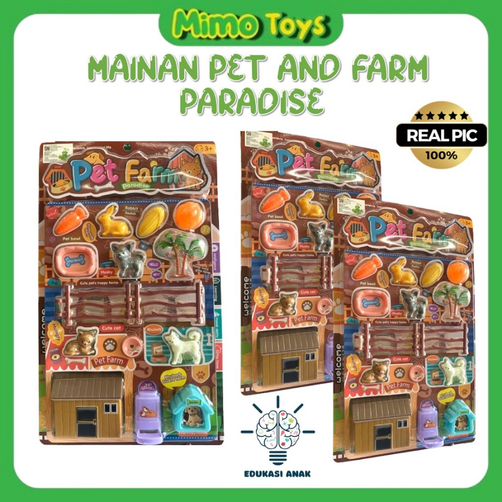Jual MAINAN ANAK PET FARM PARADISE MAINAN ANAK HEWAN PELIHARAAN DAN ...