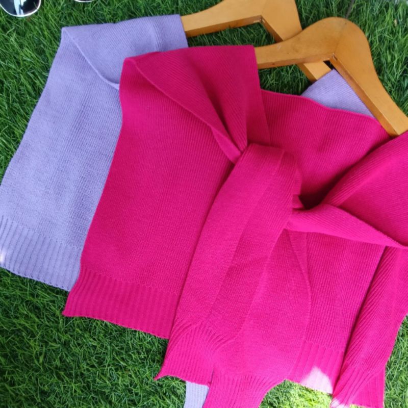 Jual Syal Rajut Fake Bahu Koran Style Syal Rajut Fake Pundak Korean ...