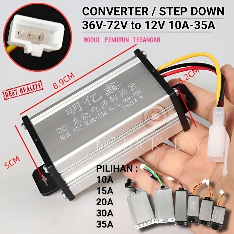Jual CONVERTER SEPEDA LISTRIK / MOTOR LISTRIK MODUL PENURUN DAYA 36V ...