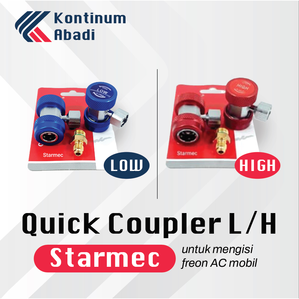 Jual LOW / HIGH - QUICK COUPLER STARMEC / ADAPTER AC MOBIL R134a ...