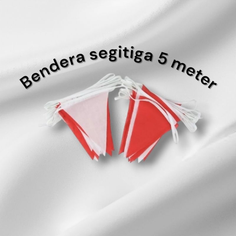 Jual Bendera Renteng Segitiga Merah Putih 5 Meter | Shopee Indonesia