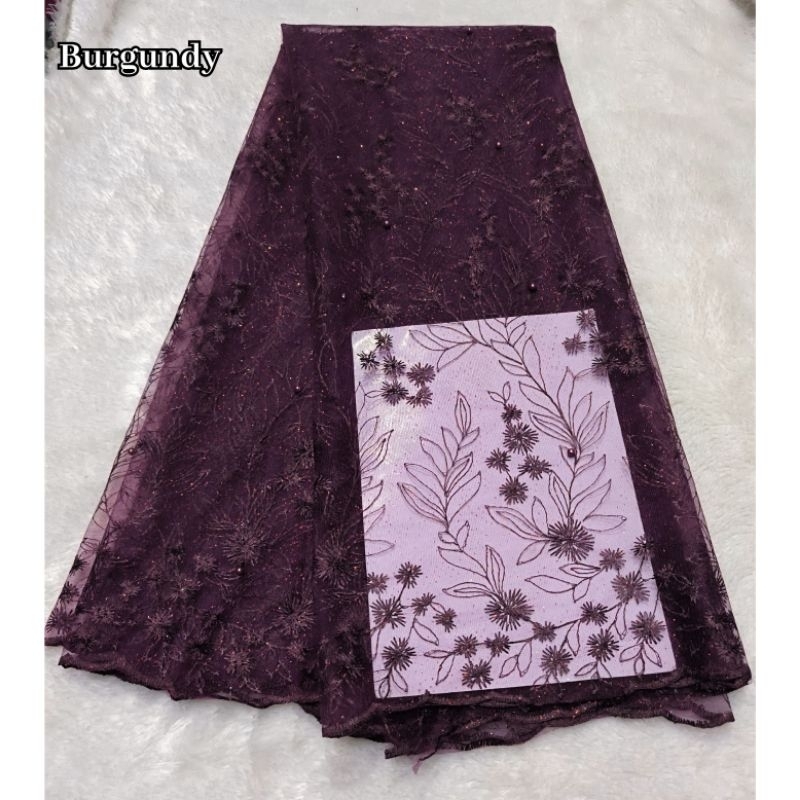 Jual Kain Brokat Tile Mutiara, Bahan Brokat Brukat Kebaya Bridesmaid ...