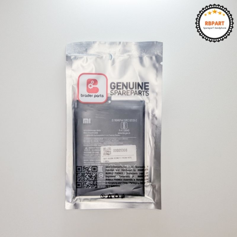 Jual Battery ORIGINAL Braderparts Xiaomi Redmi Note 9 / Redmi 9 BN54 ...