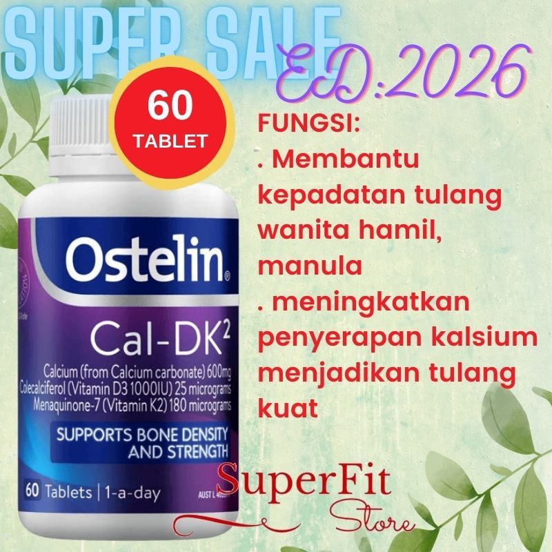 Jual Ostelin Cal DK2 Calcium & Vitamin D - 60 Tablets Made in Australia ...
