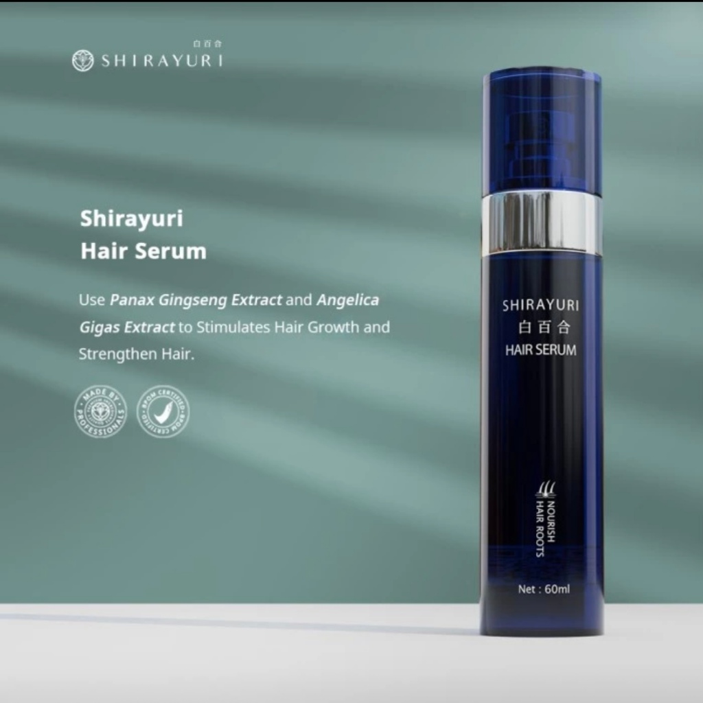 Jual Shirayuri Hair Serum - Penumbuh Rambut Rontok - Nourish Hair Roots - 60 ml / Hair Growth ...