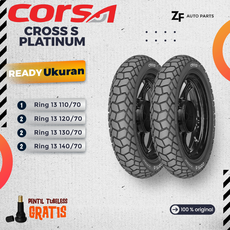 Jual BAN MOTOR MATIC RING 13 CORSA CROSS S ADV 150 / 160 TUBLES DEPAN ...