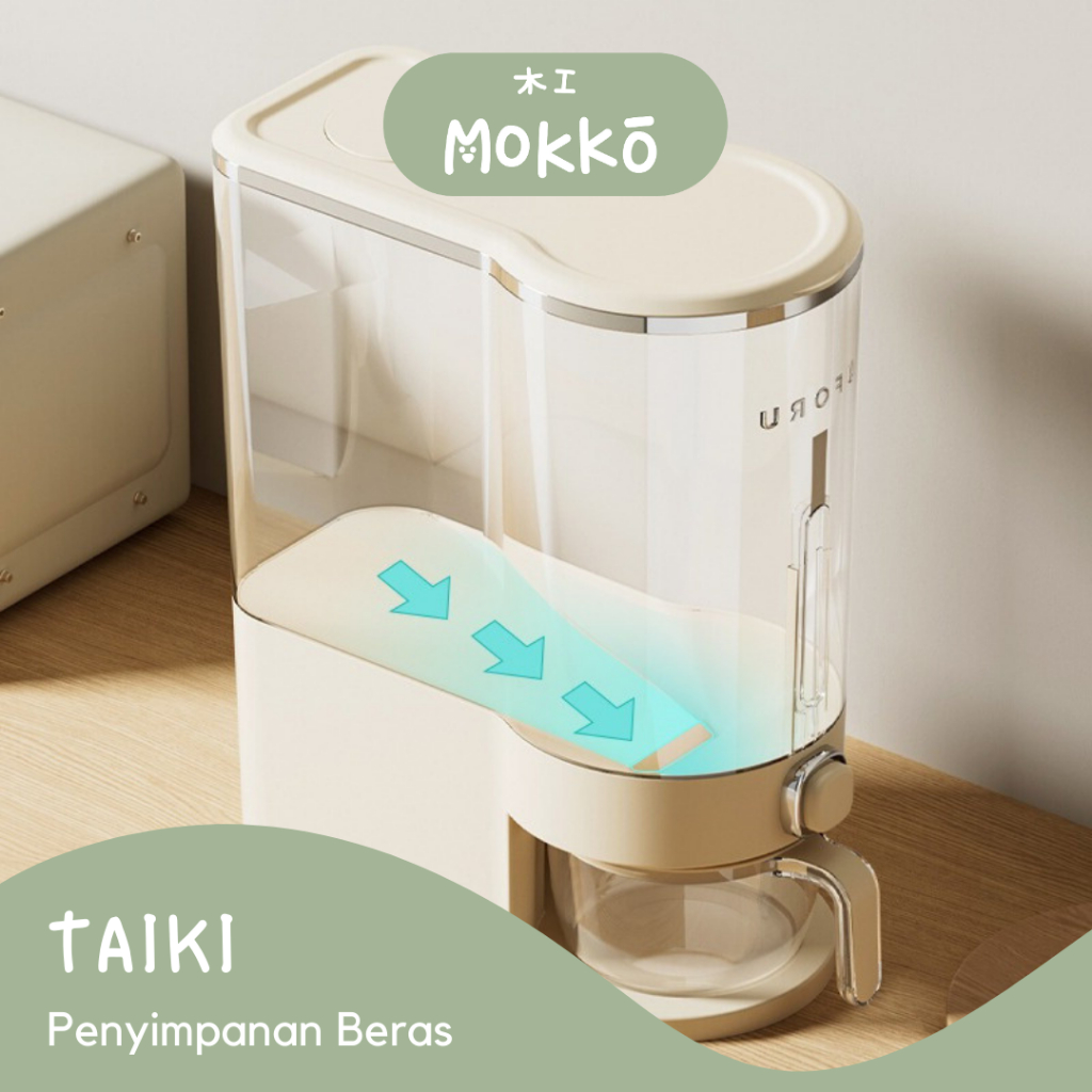 Jual MOKKO - TAIKI Rice Container Beras 10 KG Minimalis Kontainer ...