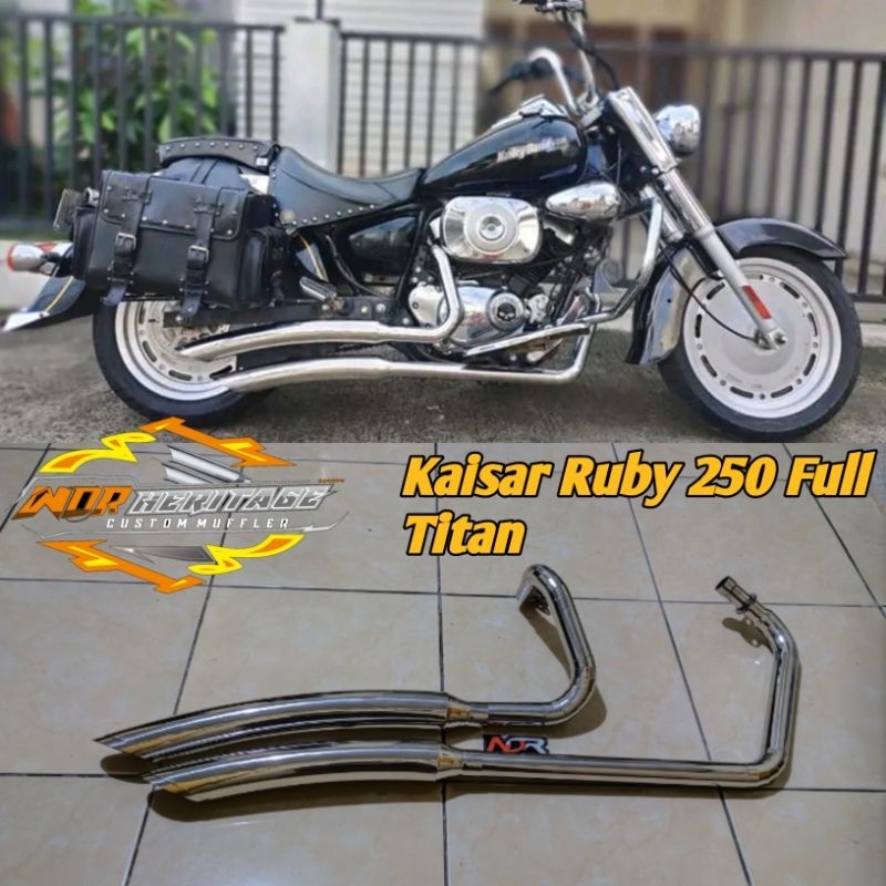 Jual Knalpot Kaisar Ruby 250V Titan Gratis Kaos dan Laser nama | Shopee ...