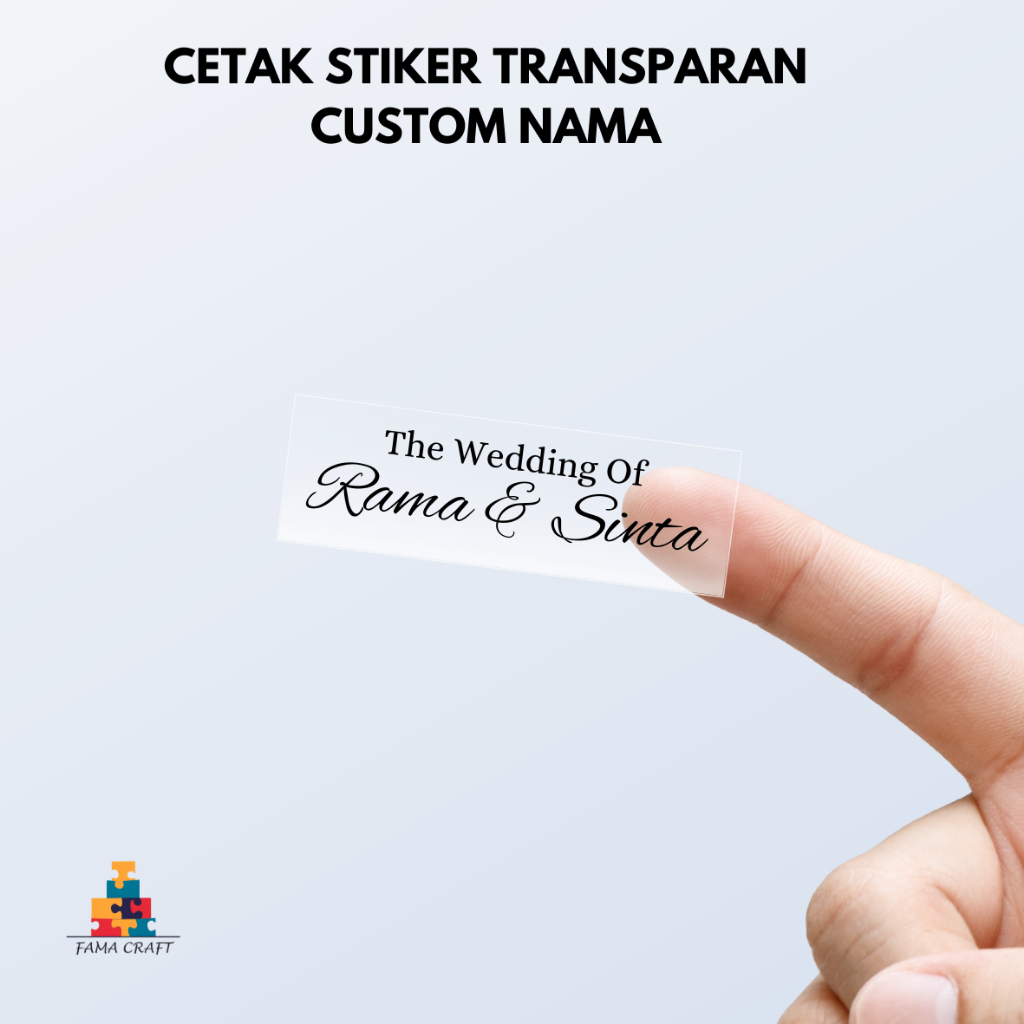 Jual STIKER NAMA TRANSPARAN SOUVENIR WEDDING ULTAH DAY NIGHT CREAM DLL ...