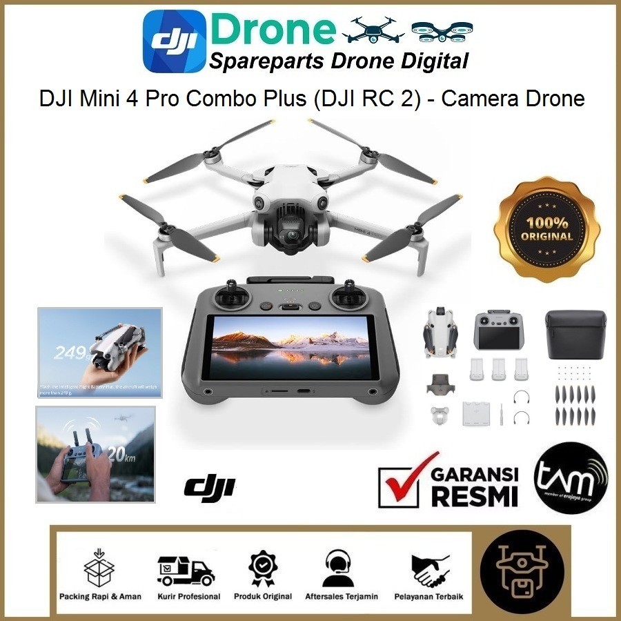 Jual DJI Mini 4 Pro Combo Plus (DJI RC 2) - Camera Drone New Original ...