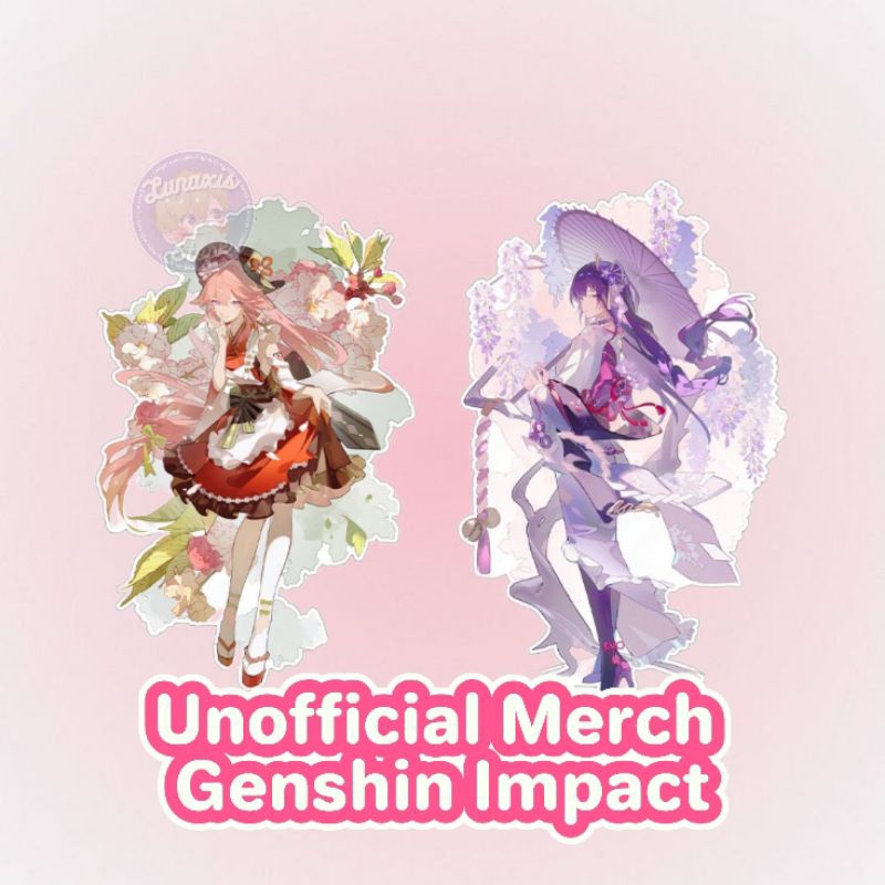 Jual Unofficial Merch Akrilik Standee Genshin Impact Yae Miko Raiden ...