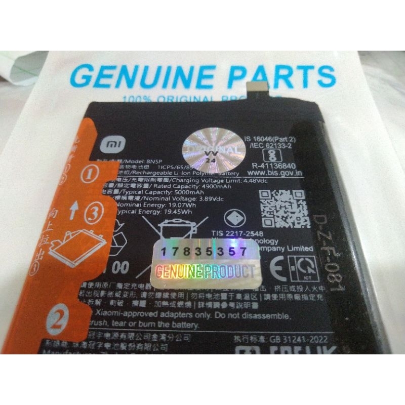 Jual Xiaomi BN5M BN-5M Original 100% GENUINE Batu Batre Battery Baterai ...