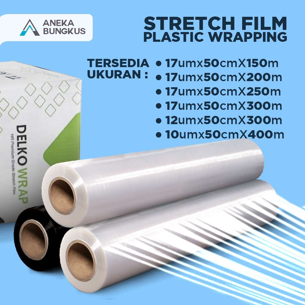 Jual Plastik Wrapping Barang Besar 50cm Stretch Film Delkowrap Plastik ...