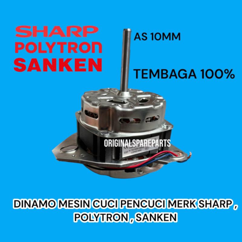 Jual DINAMO PENCUCI MESIN CUCI SHARP POLYTRON SANKEN LAMA / MOTOR ...